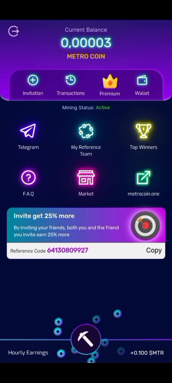 Metro Network || New Crypto Mining App
