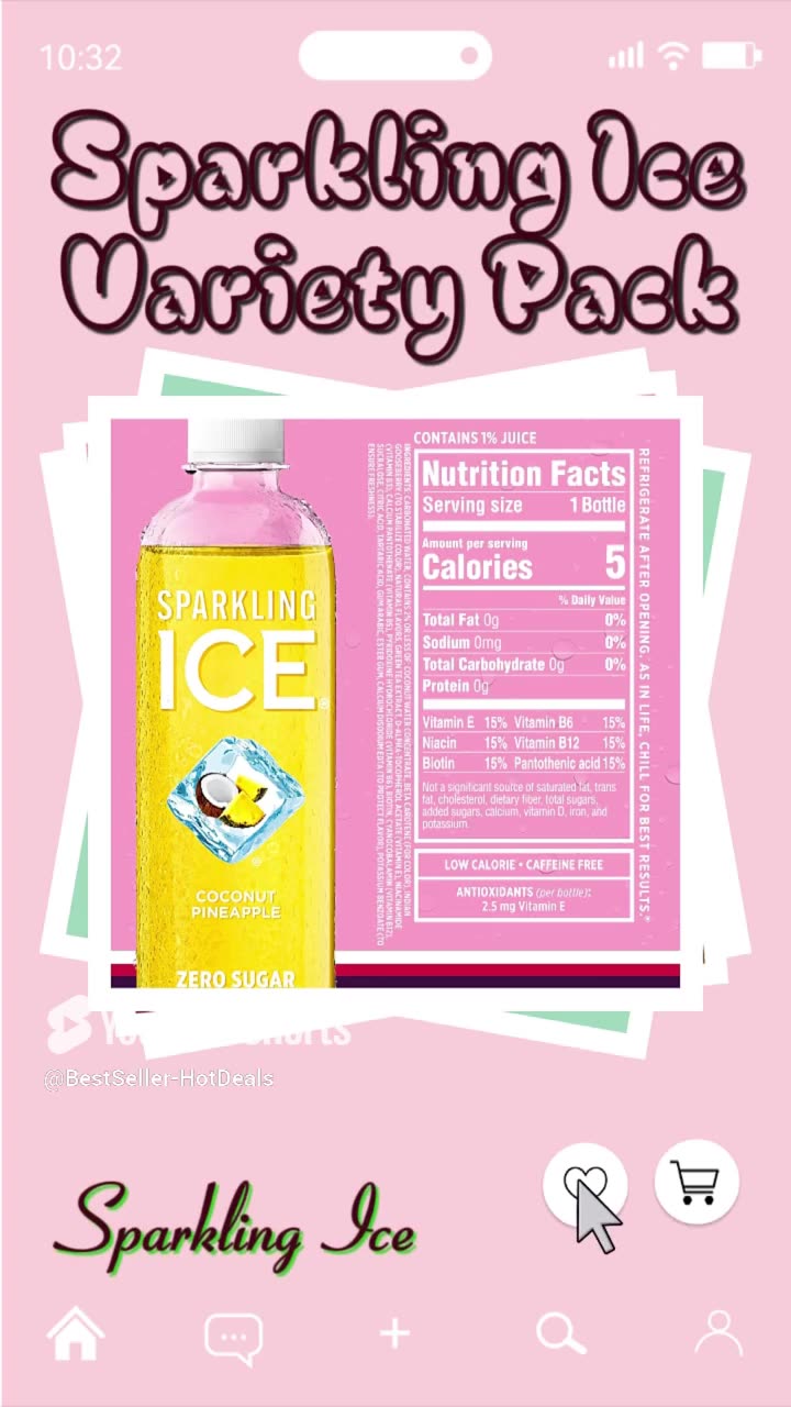 Sparkling Ice Pink Variety Pack, Flavored Sparkling Water,