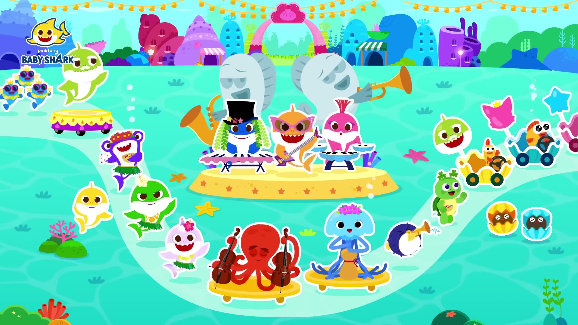 🔎Amusement Park Mystery- Find the Shark Family - Hide & Seek with Baby ...