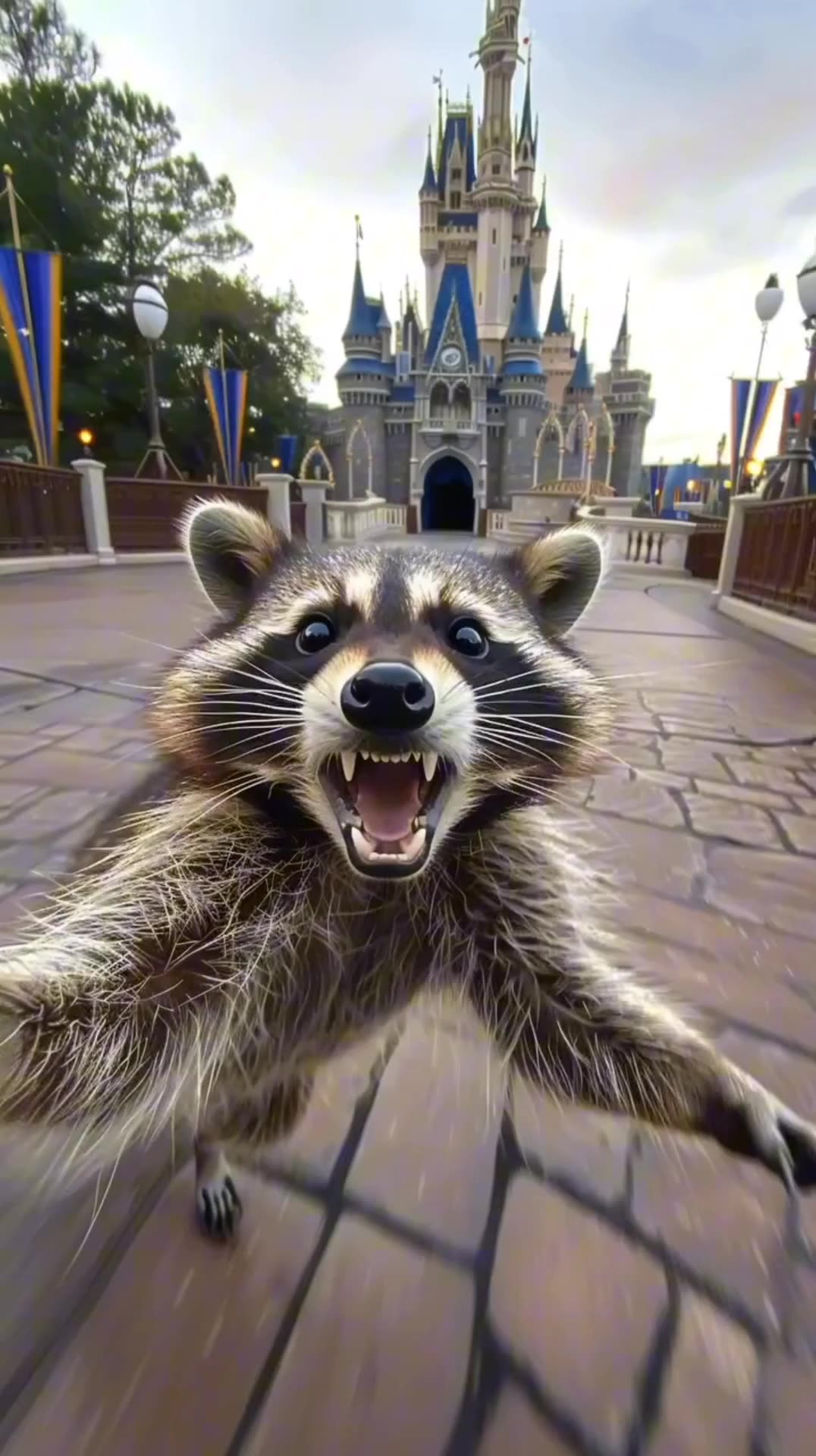 The famous RACCOON Pedro IN DISNEYLAND