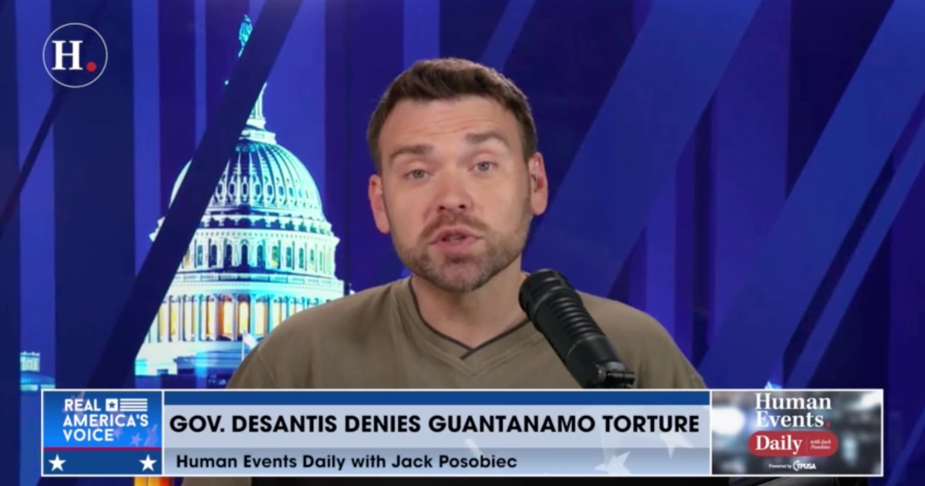 Jack Posobiec breaks down DeSantis' claims he witnessed "force-feeding" at Gitmo.