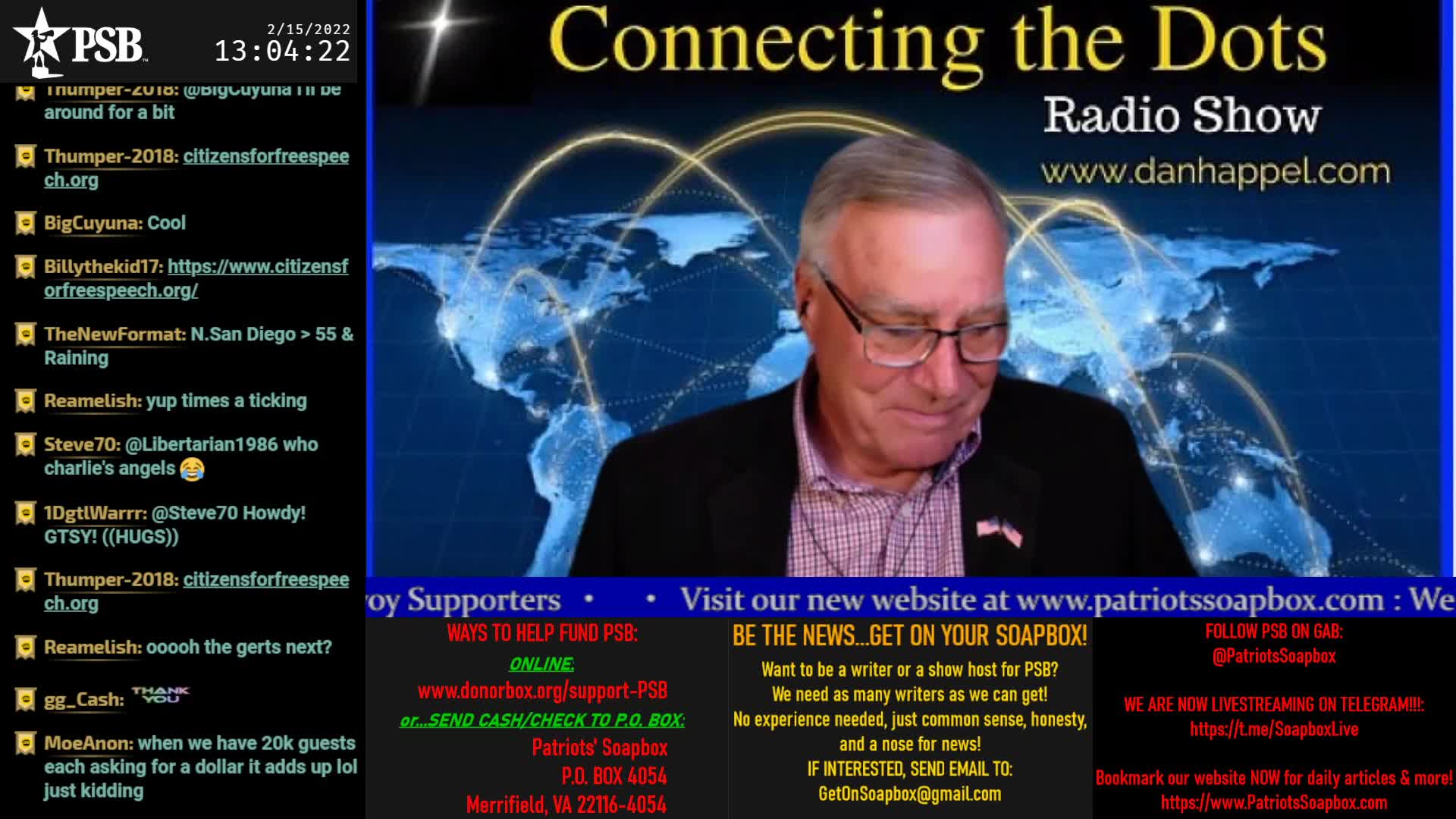 2022-02-15 11:00 EST - Connecting the Dots: with Dan Happel