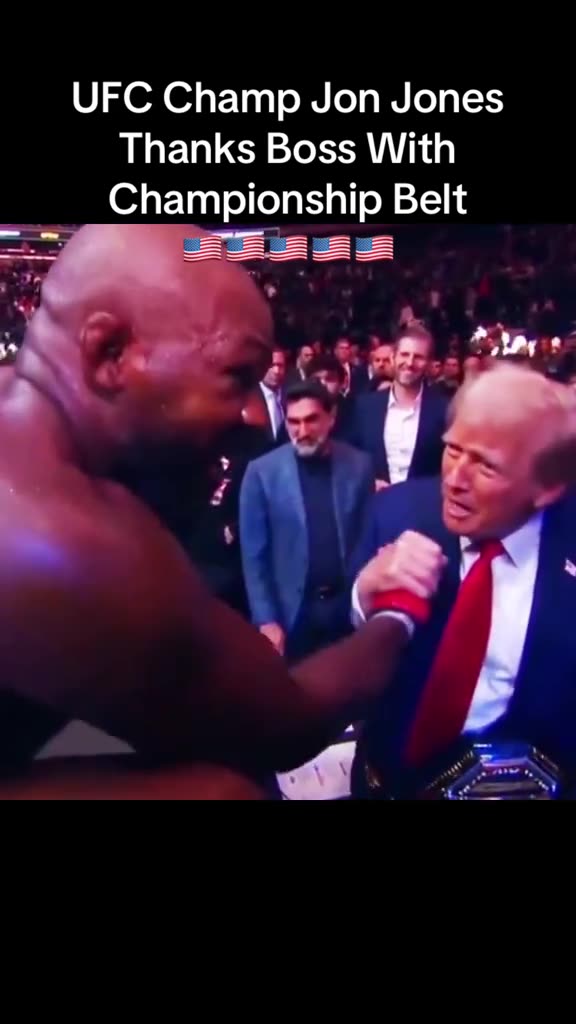 UFC Champ Jon Jones gives President Trump his Championship belt after ...