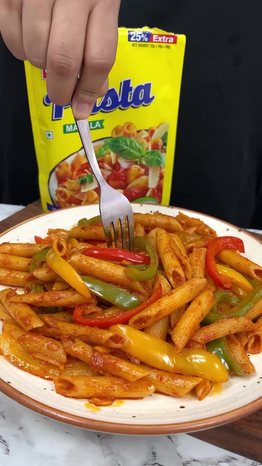 Desi Masala Pasta ASMR Cooking || #shorts