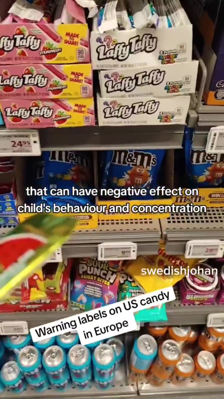 US candy in Europe has warning labels