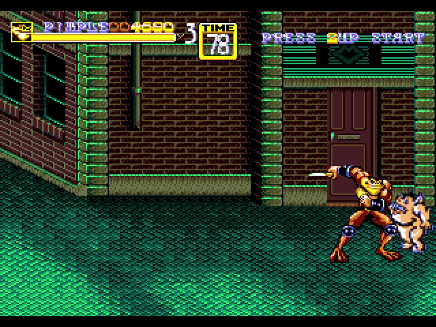 Battletoads Pimple Fights on in Streets of Rage 2 Longplay
