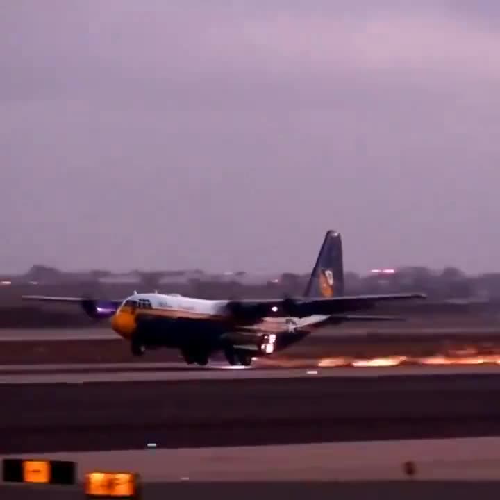 Fast takeoff using the Blue Angels C-130 rocket