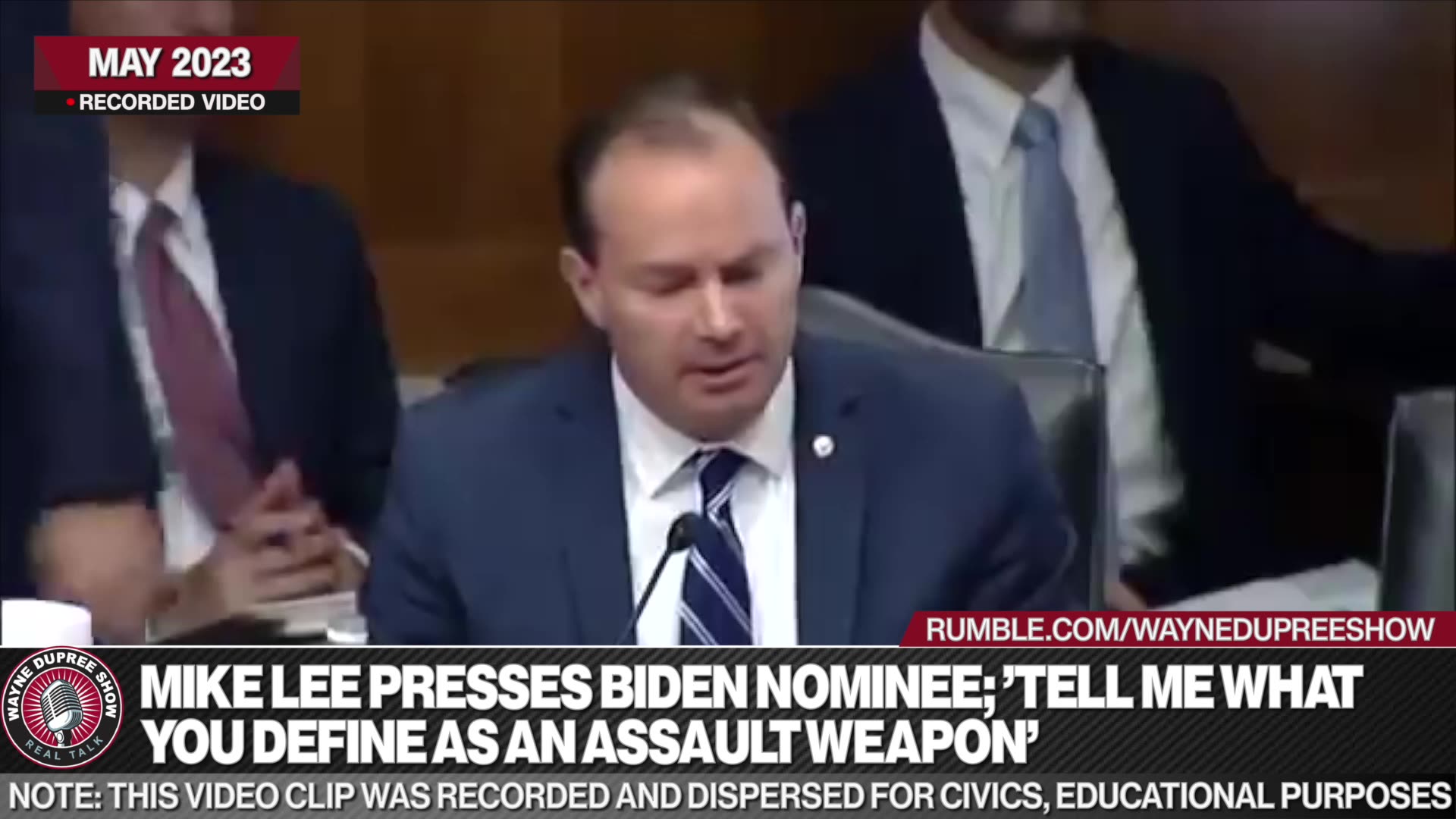 Rep. Mike Lee To ATF Director: "Tell Me What You Define As An Assault ...