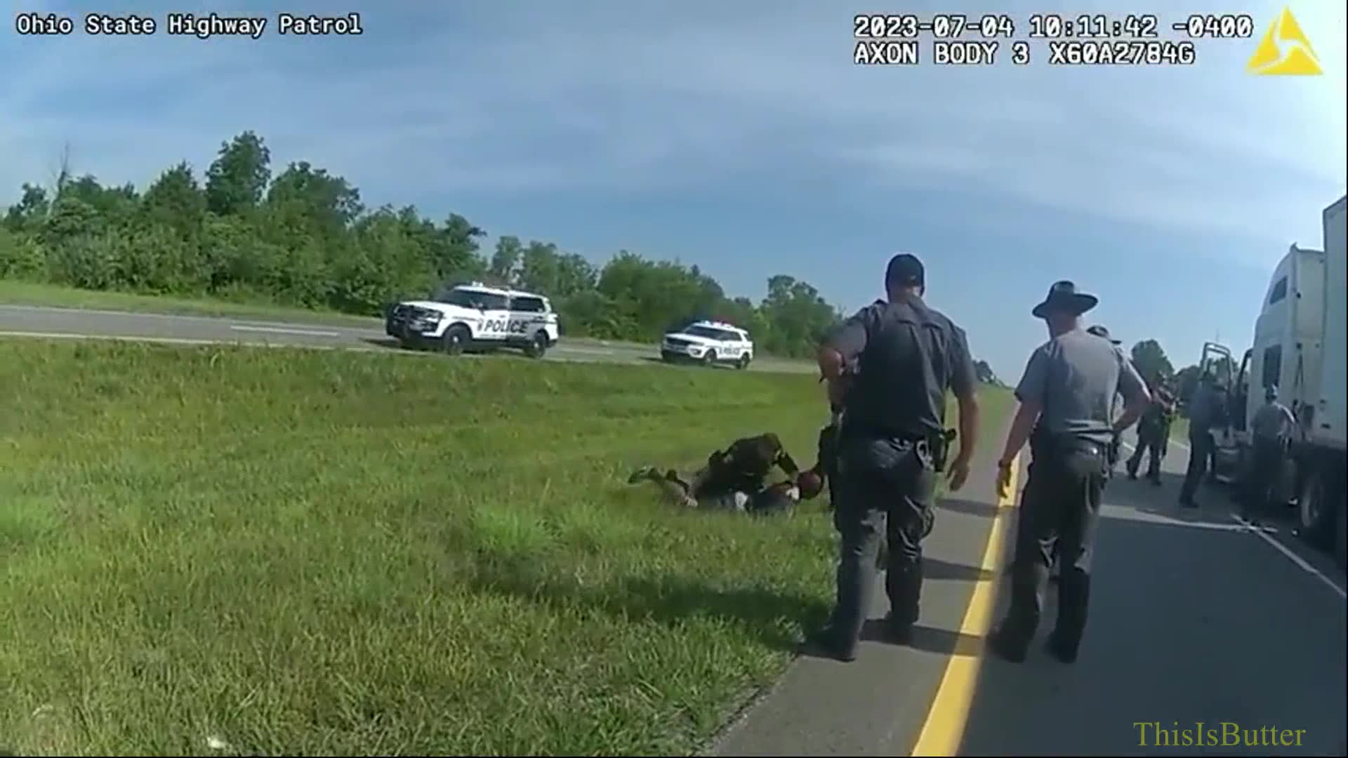 Ohio State Highway Patrol body-cam video shows a police dog attacking a ...