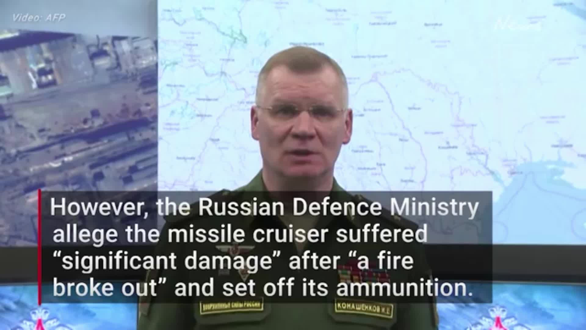 The Largest Russian Missile Cruiser Warship Blasted Away By Ukrainian ...