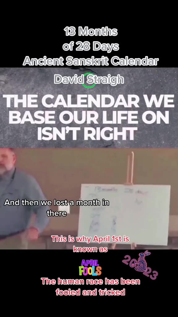 13 Month Calendar explained By David Straight‼️ April 1 begins the new ...