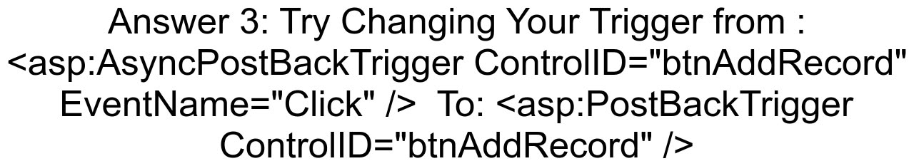 Bootstrap Modal sitting behind backdrop when calling code behind in aspnet webforms