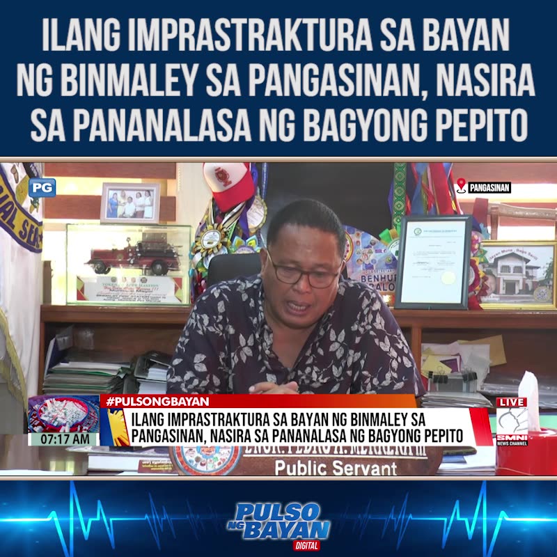 Ilang imprastruktura sa bayan ng Binmaley, Pangasinan, nasira sa ...