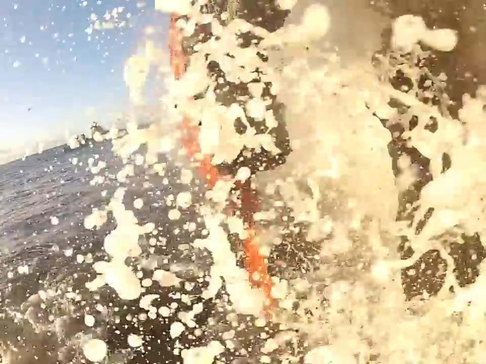Amazing up close footage of Lava entering the ocean.