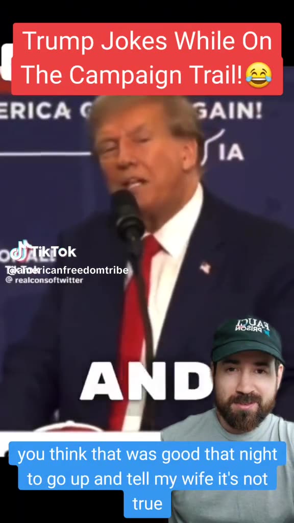 Trump jokes while on the campaign trail!