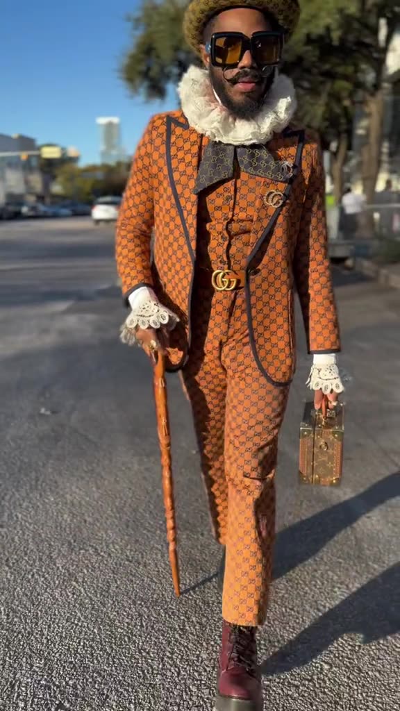 Gucci Suit, The Louis Vuitton, Mini Trunk And The Custom, Artistic ...