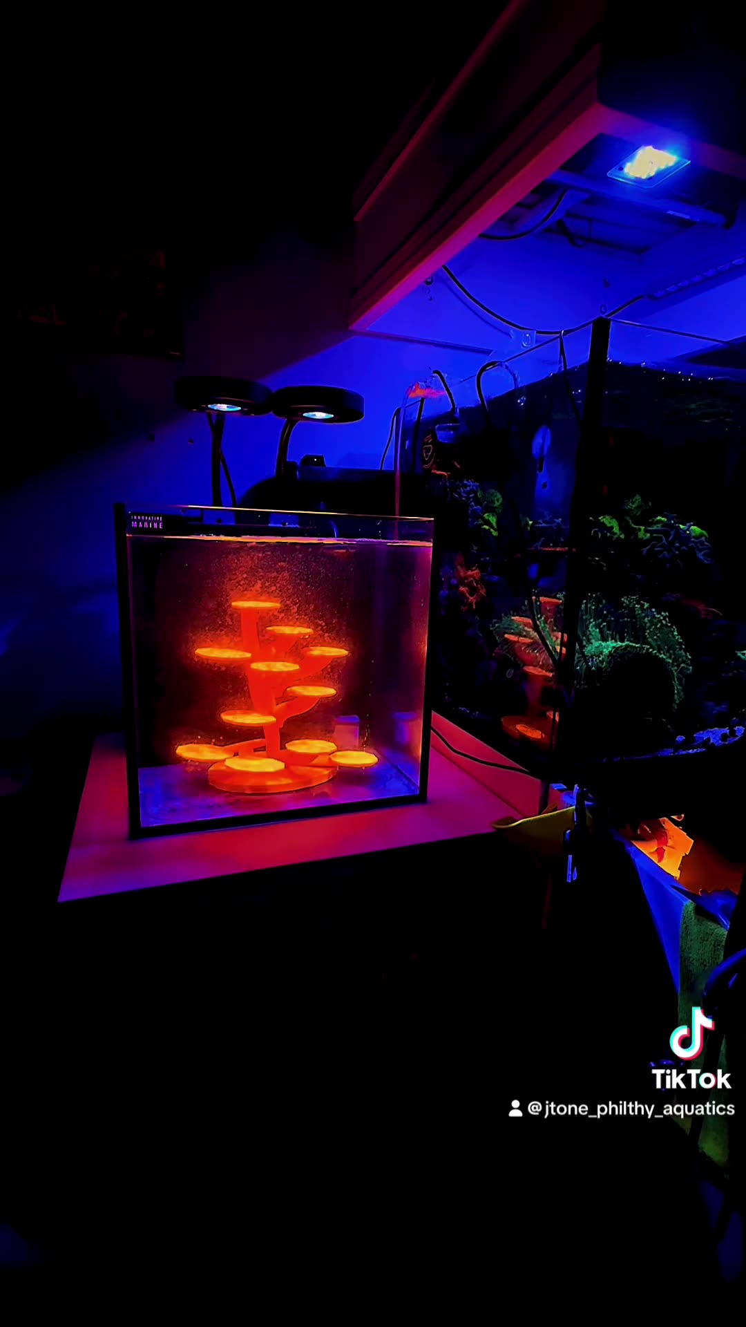 Custom-Drilled NUVO 15G AIO Reef Aquarium Integration + 3D Printed ...