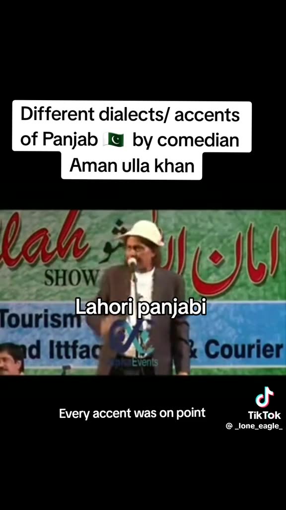 Aman Ullah speaking in different language accent of Pakistani lamguages