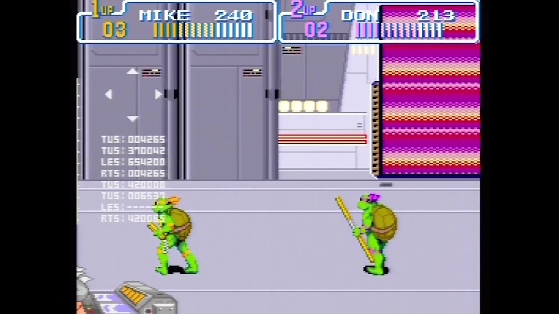 TMNT IV: Turtles in Time Two-Player Playthrough (Actual SNES Capture)