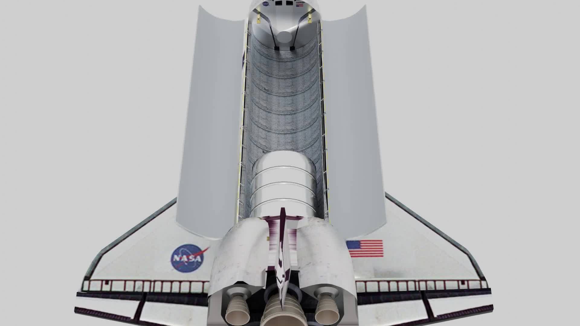 Drone captures footage of last flight of Discovery space shuttle in hanger