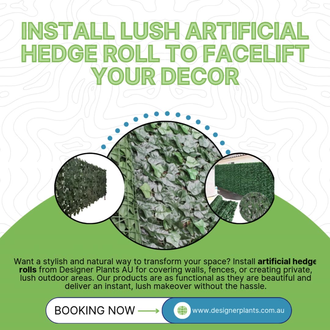 Install Lush Artificial Hedge Roll to Facelift Your Decor