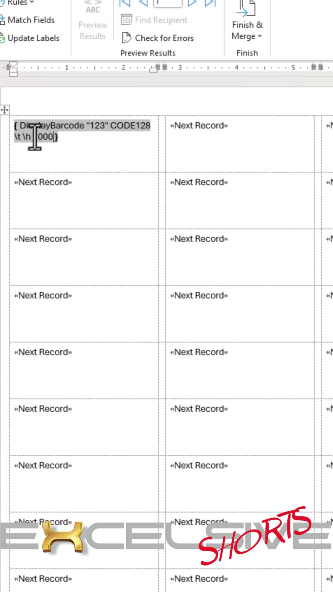 Print Bulk Barcodes & QR Codes in MS Word & Excel 1#shorts
