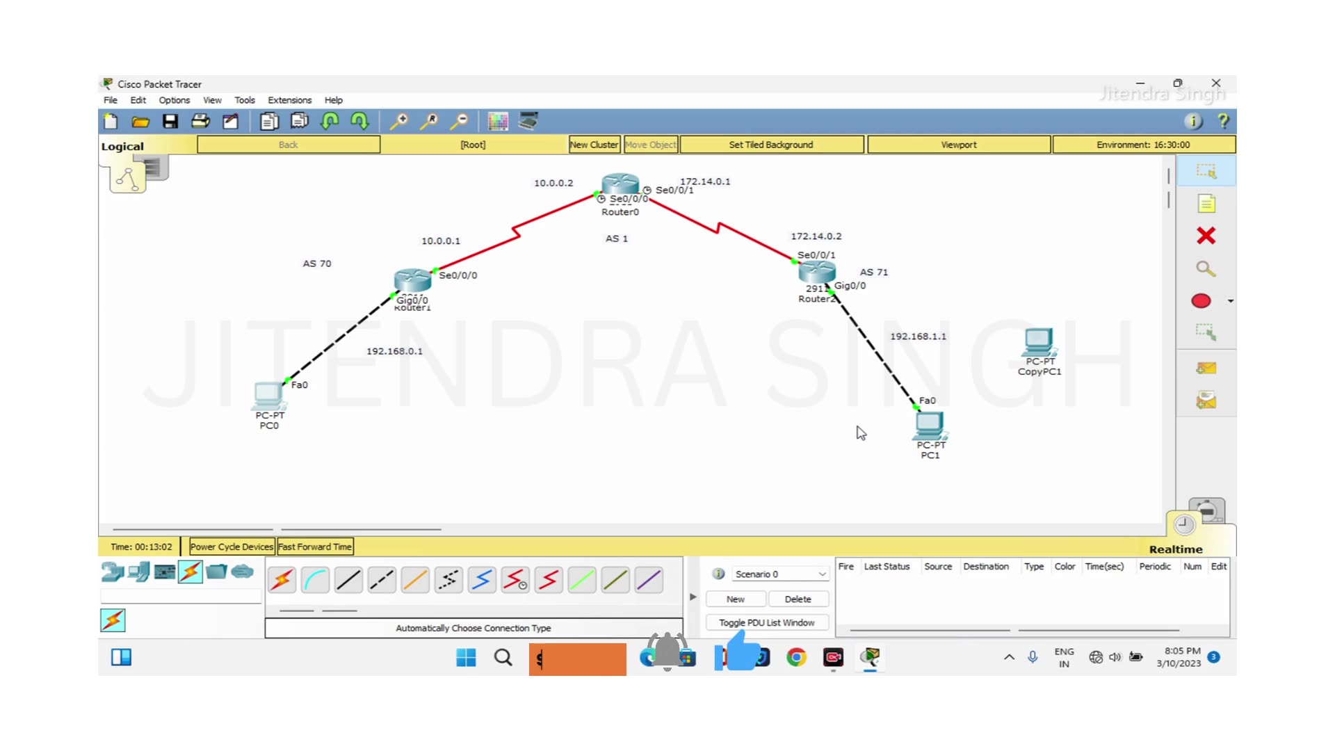 Border Gateway Protocol (BGP) Configuration Step by Step In Hindi | Cisco Packet Tracer | tech2js