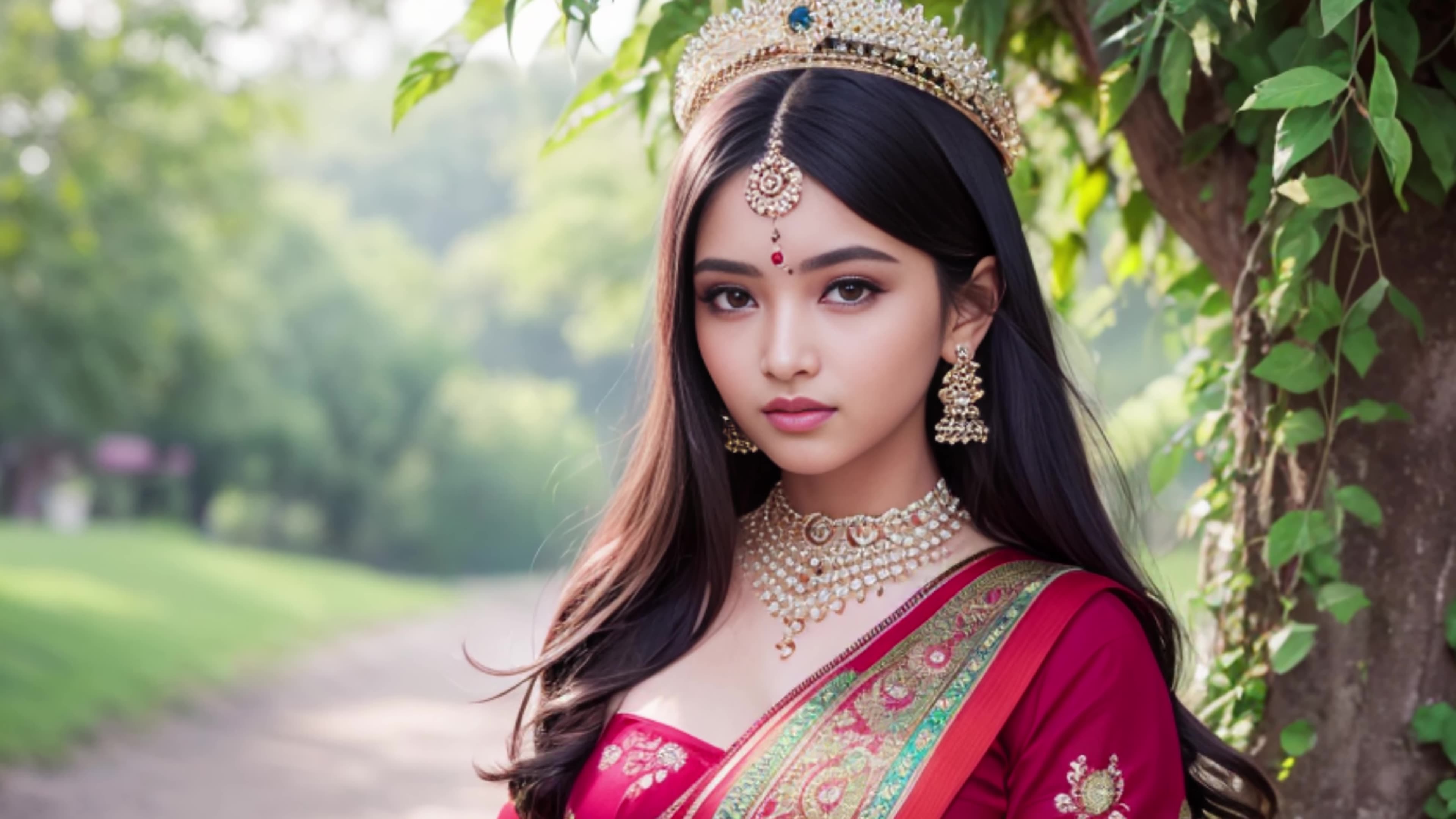 Indian Girl in Wedding Dress [4K AI Lookbook] - AI Art Lookbook Model