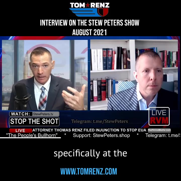 Tom Renz - The Stew Peters Show, August 2021