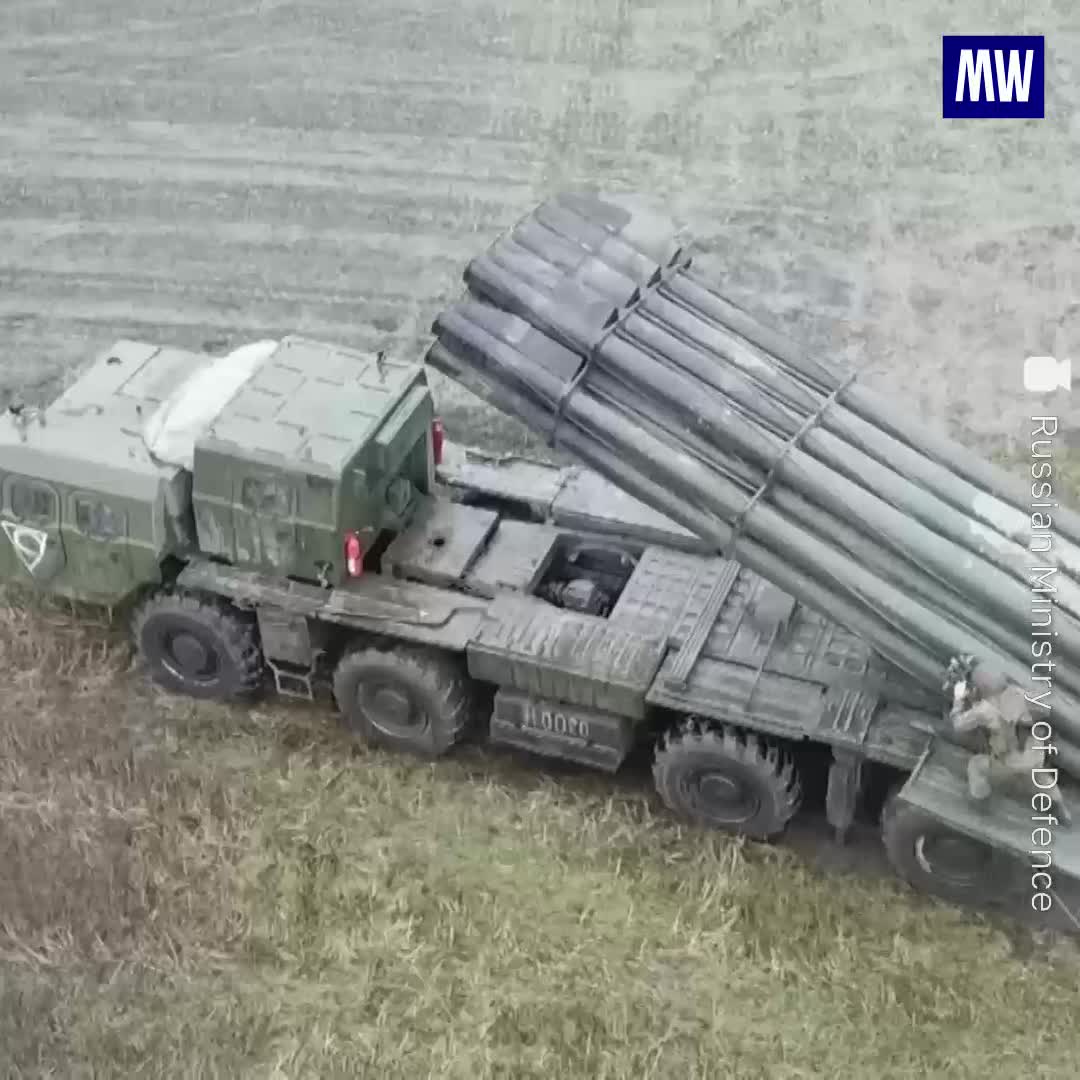 Here is the footage of the Smerch multiple launch rocket systems crews ...