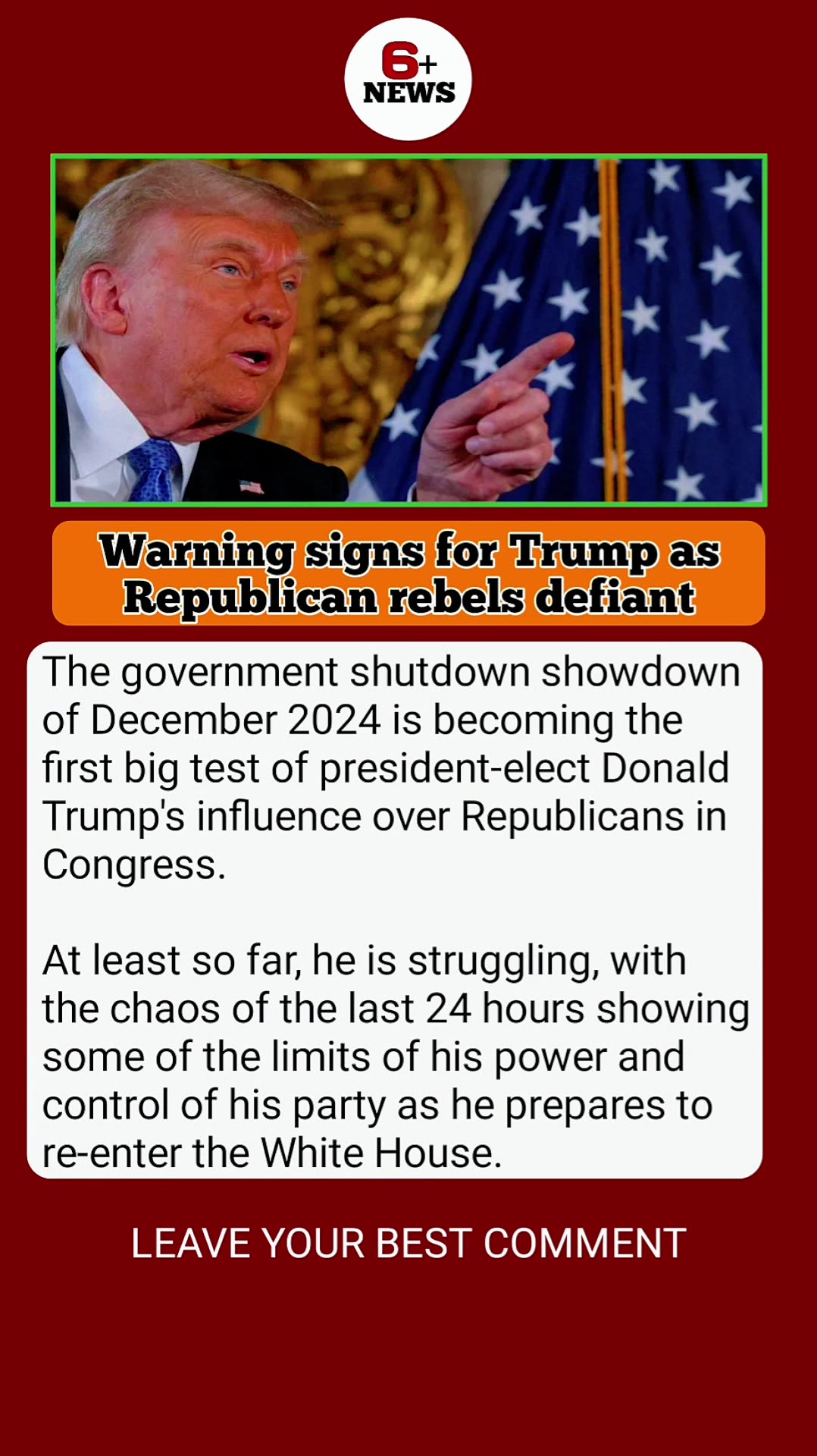 Warning signs for Trump as Republican rebels defiant