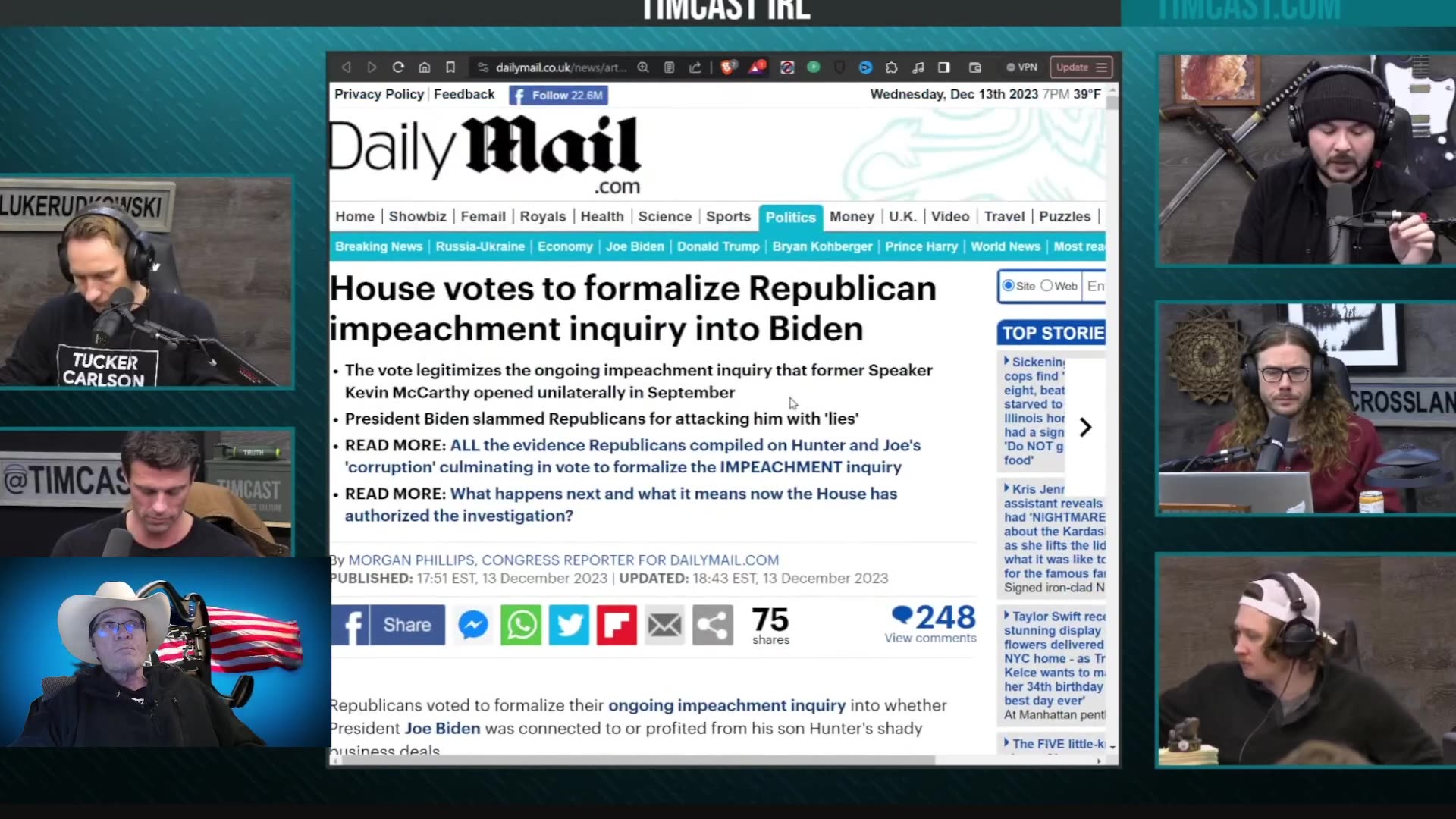 Ep. 906 It's Time For Wednesday's "All Hat, No Cattle Timcast IRL Watch ...