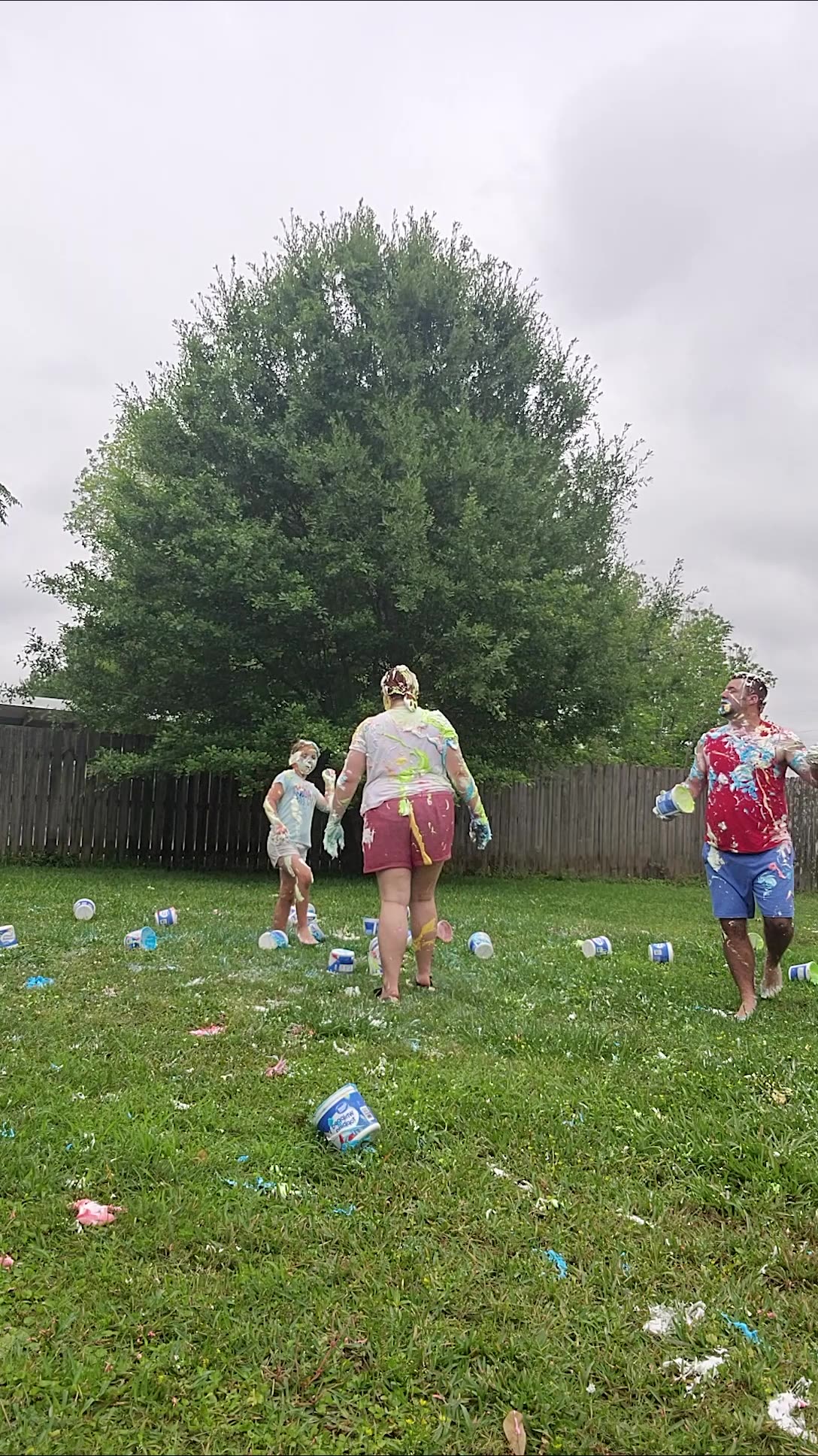 Colorful Whipped Cream Battle Makes a Unique Family Tradition
