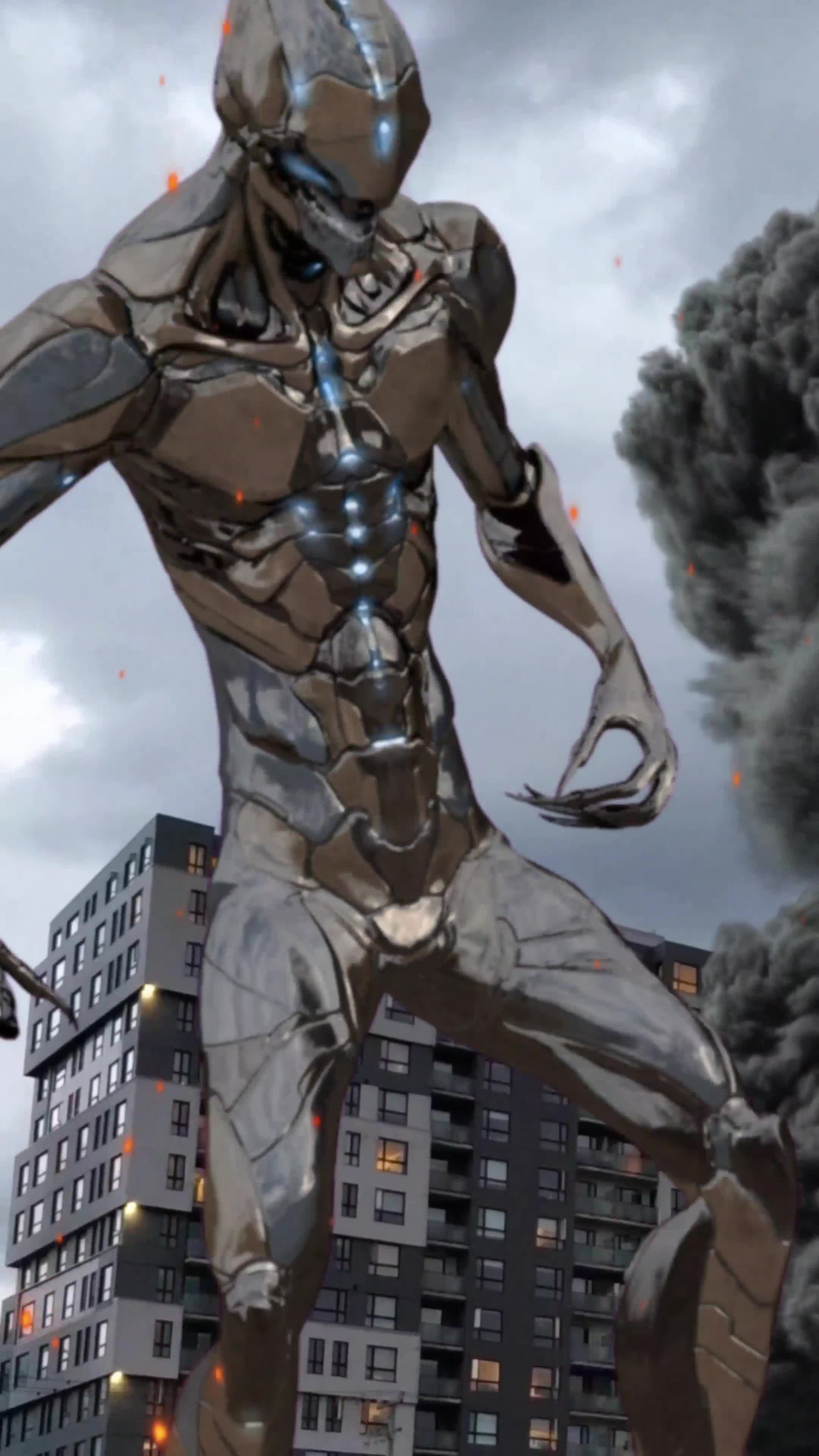 Alien invasion, fight scene