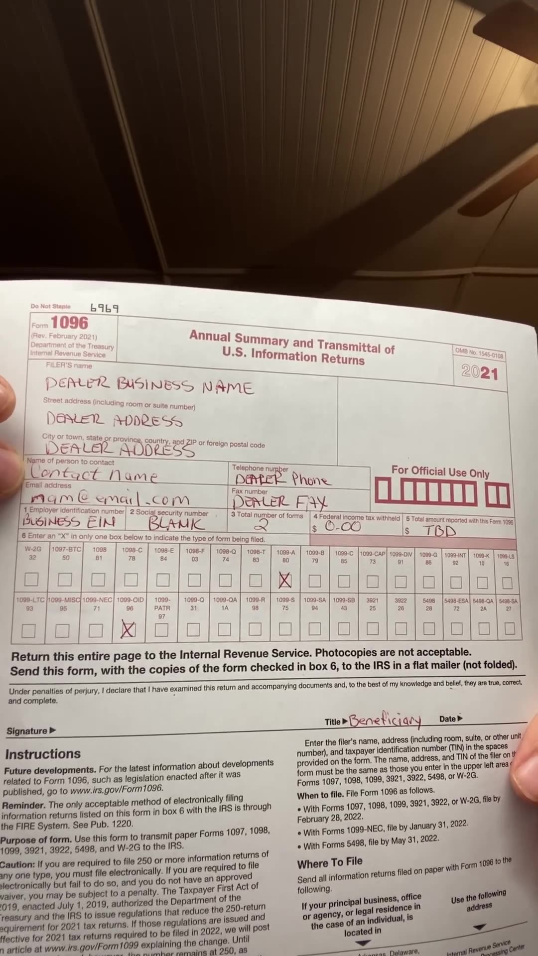 Navigating Tax Forms: 1099-OID, 1096, and 1040V Demystified