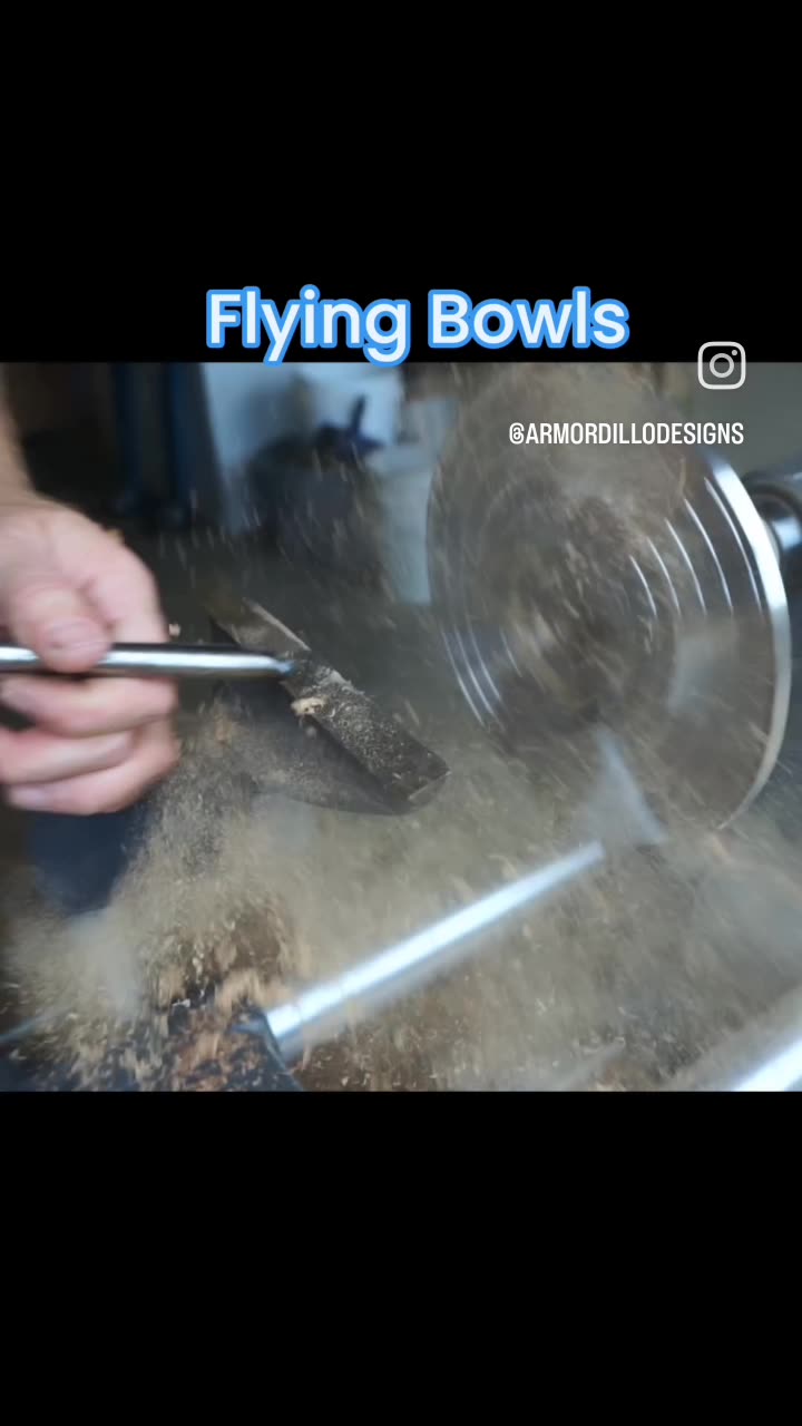 Flying Bowls?! #woodworking #woodturning #woodbowl