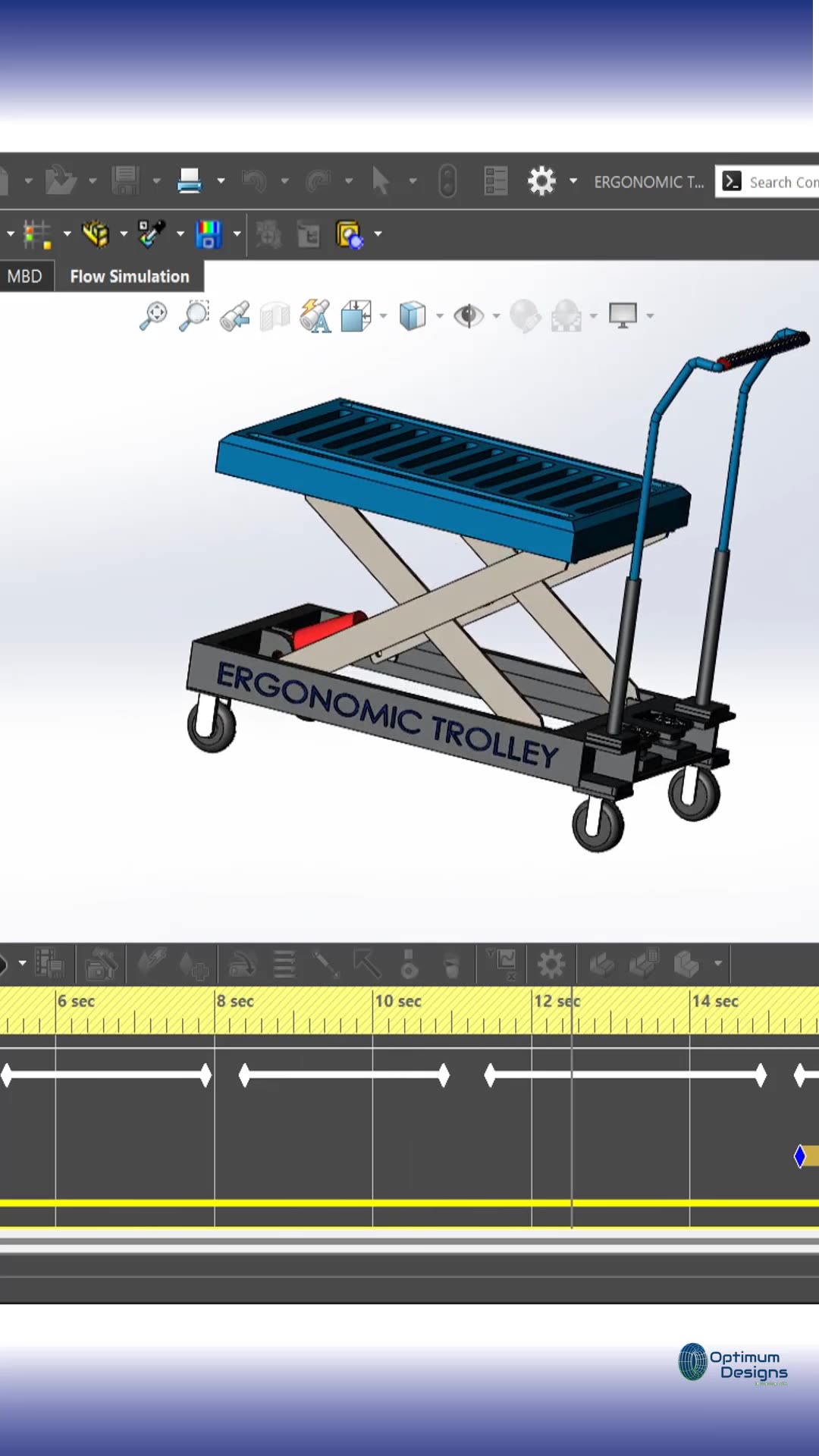 SolidWorks Tutorial simulation #ergonomics Trolly in # ...