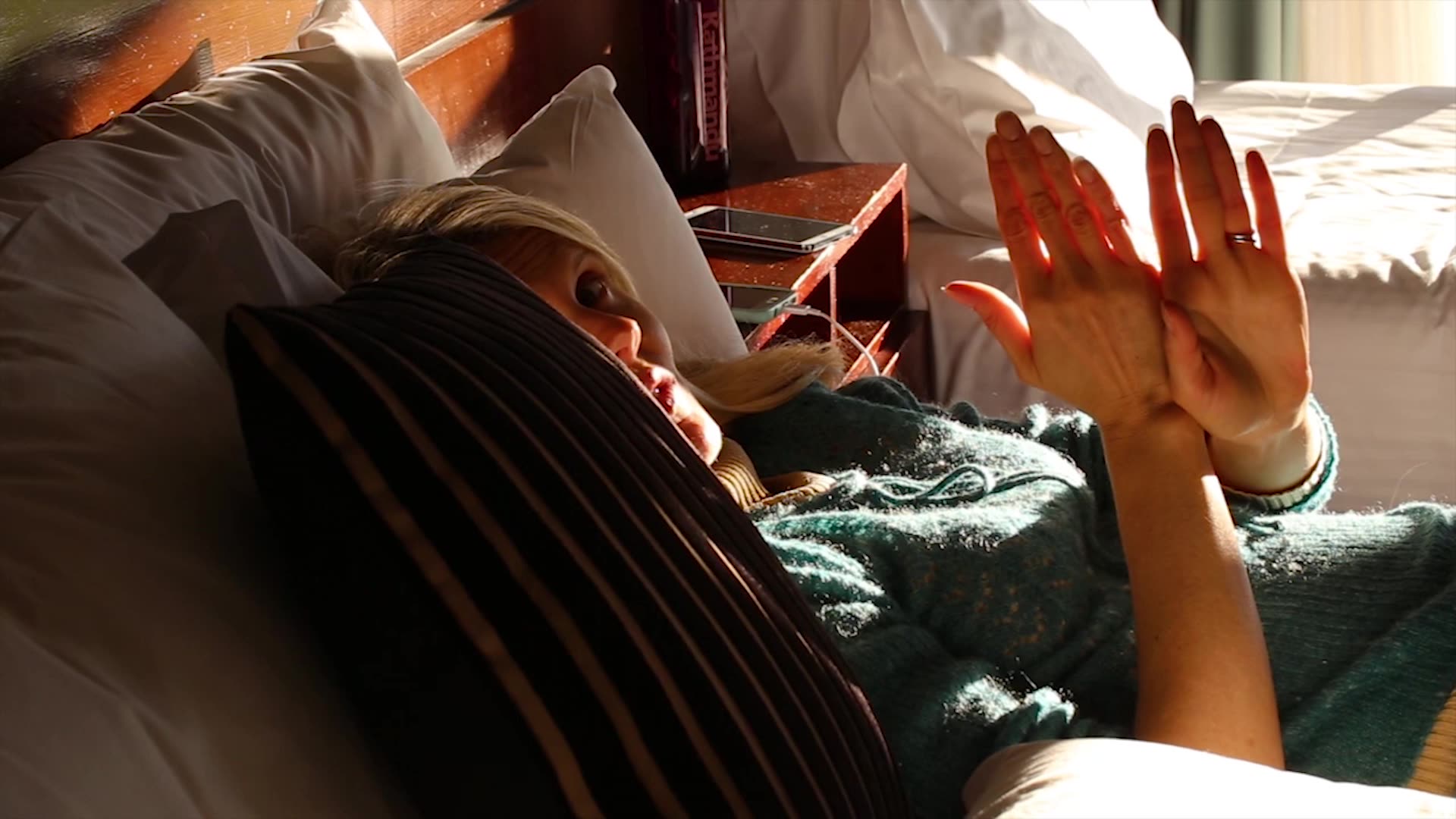 Creepy Alien Being Face in a Motel Room