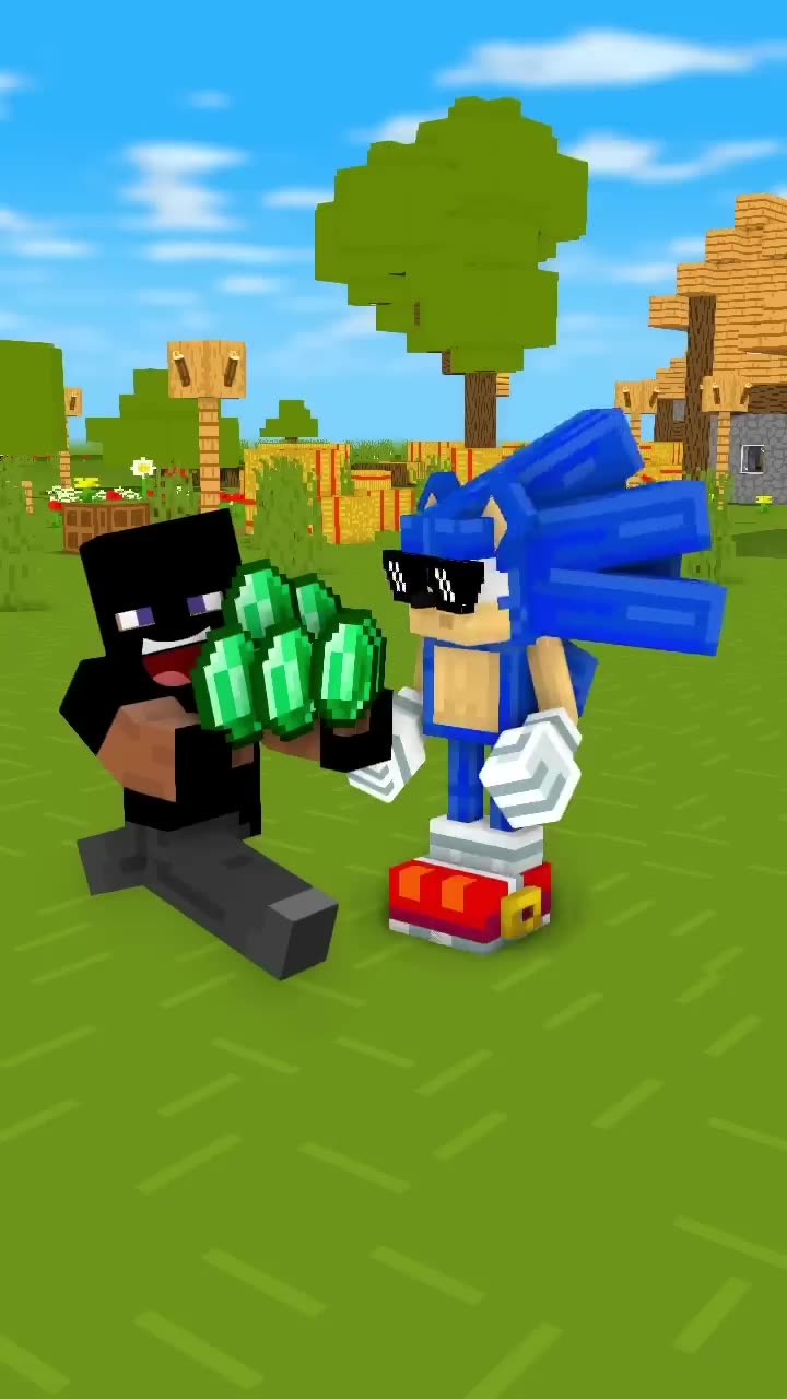 MINECRAFT ON 1000 PING ( Sonic Quicksilver ) Monster School Minecraft ...