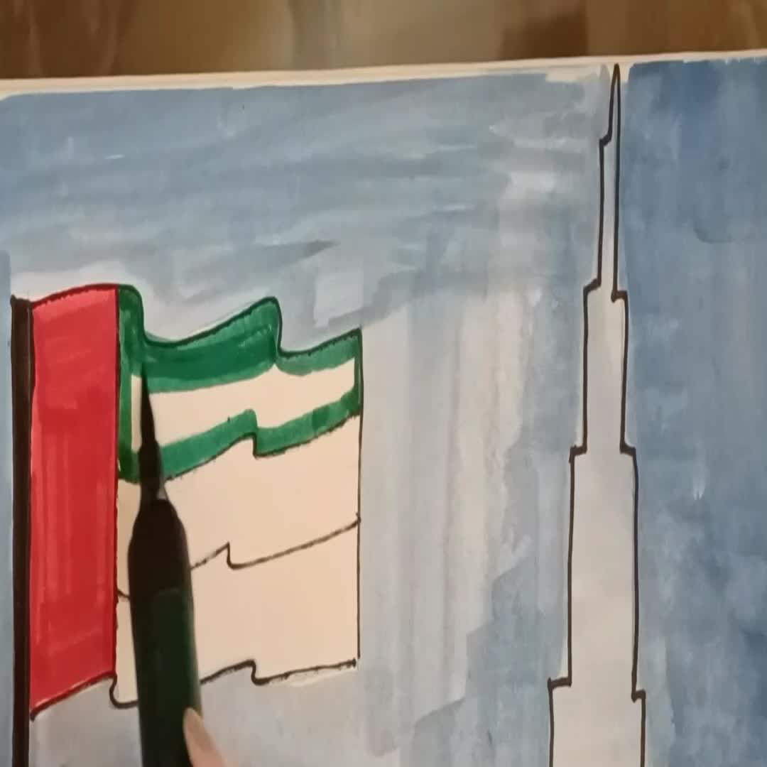 UAE National Day Drawing Easy | UAE National Day Activity | UAE ...
