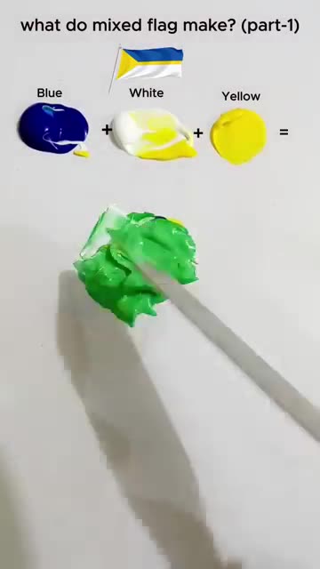 What color do mixed flag make? (part-1) #paintmixing #colormixing # ...