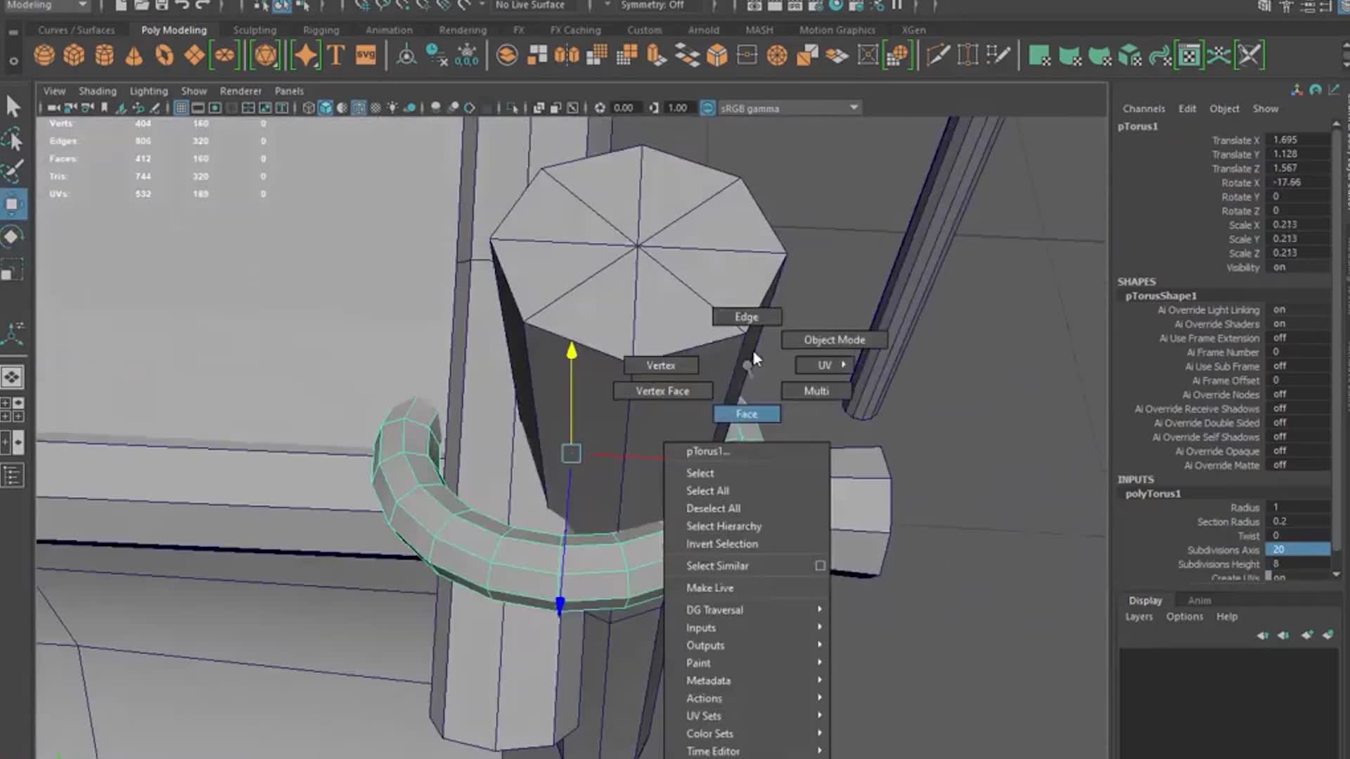Draw A Ring Column To Lock The Horizontal And Vertical Columns