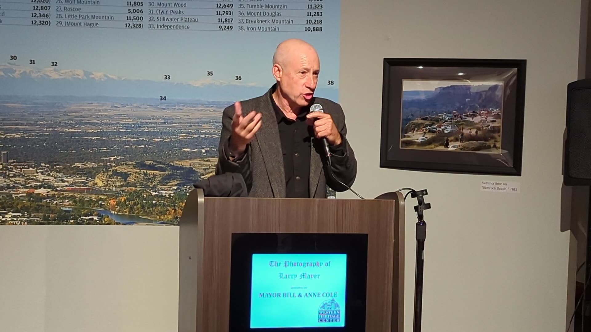 Spy balloon photographer Larry Mayer's speech at opening of new photo ...
