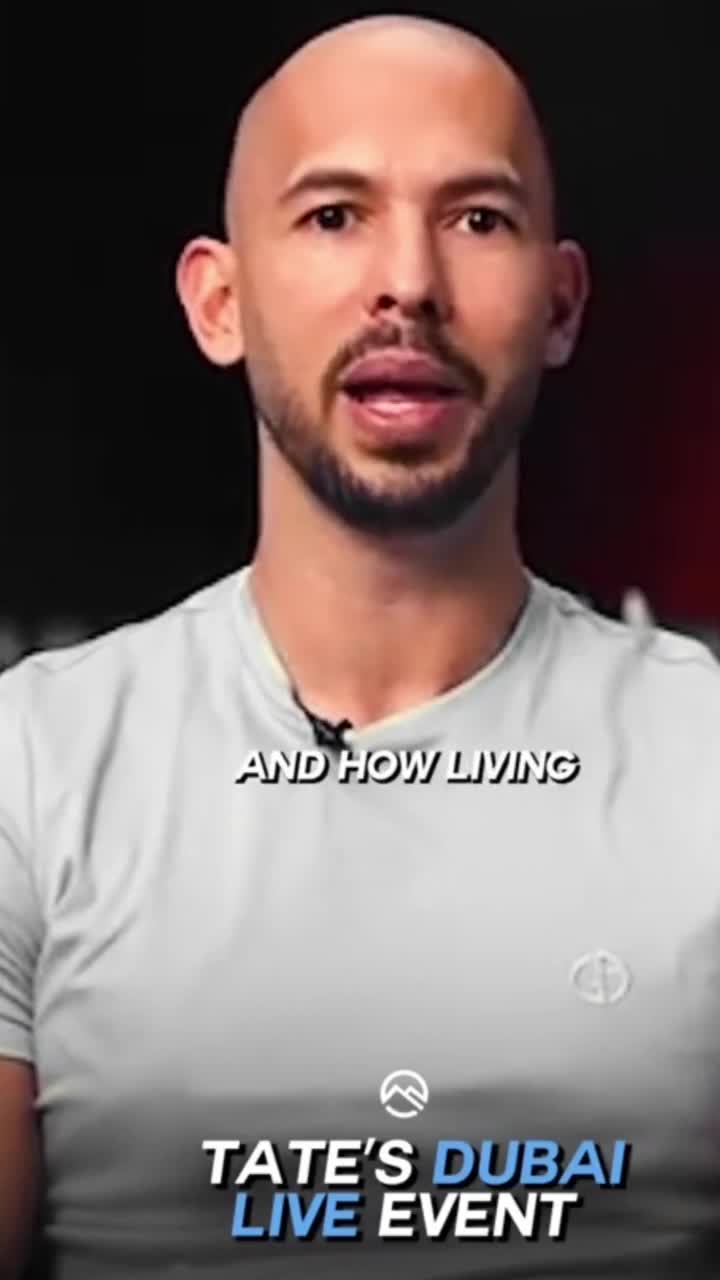 Tate’s talk about his upcoming live event in Dubai