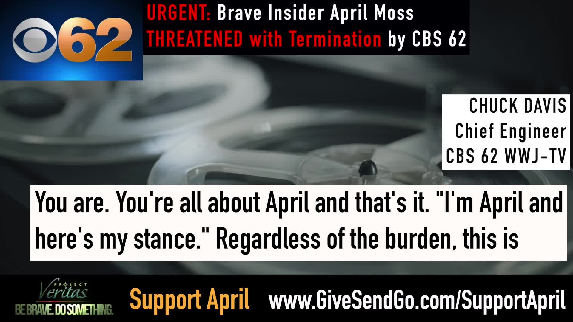 April Moss THREATENED with Termination by CBS 62