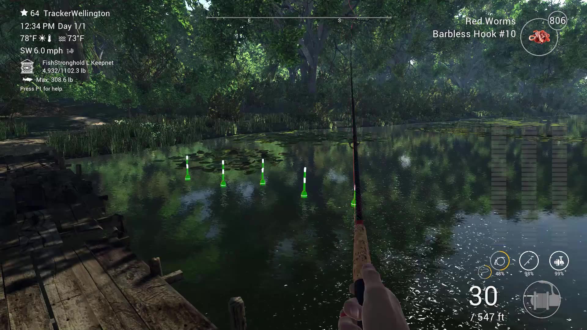 #5 - Fishing Planet - How to catch Green Sunfish with Float Rod at Lone ...