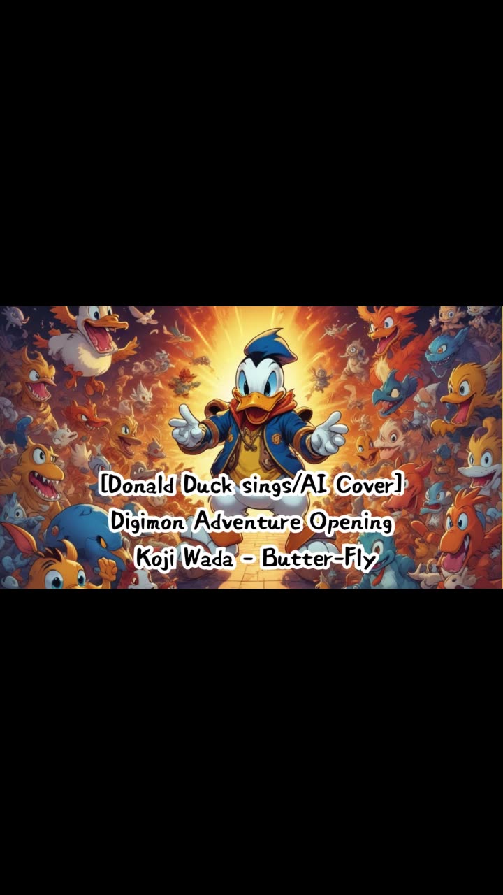 [Donald Duck sings/AI Cover] Digimon Adventure Opening Kōji Wada ...