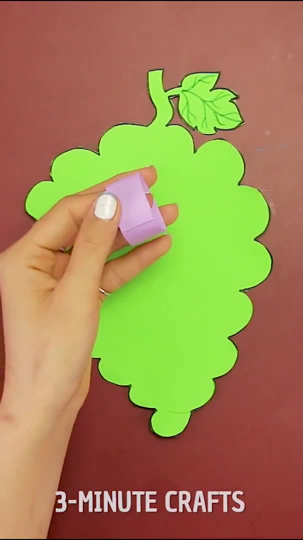 How to make Grape From Paper! Fruit Craft for Kids