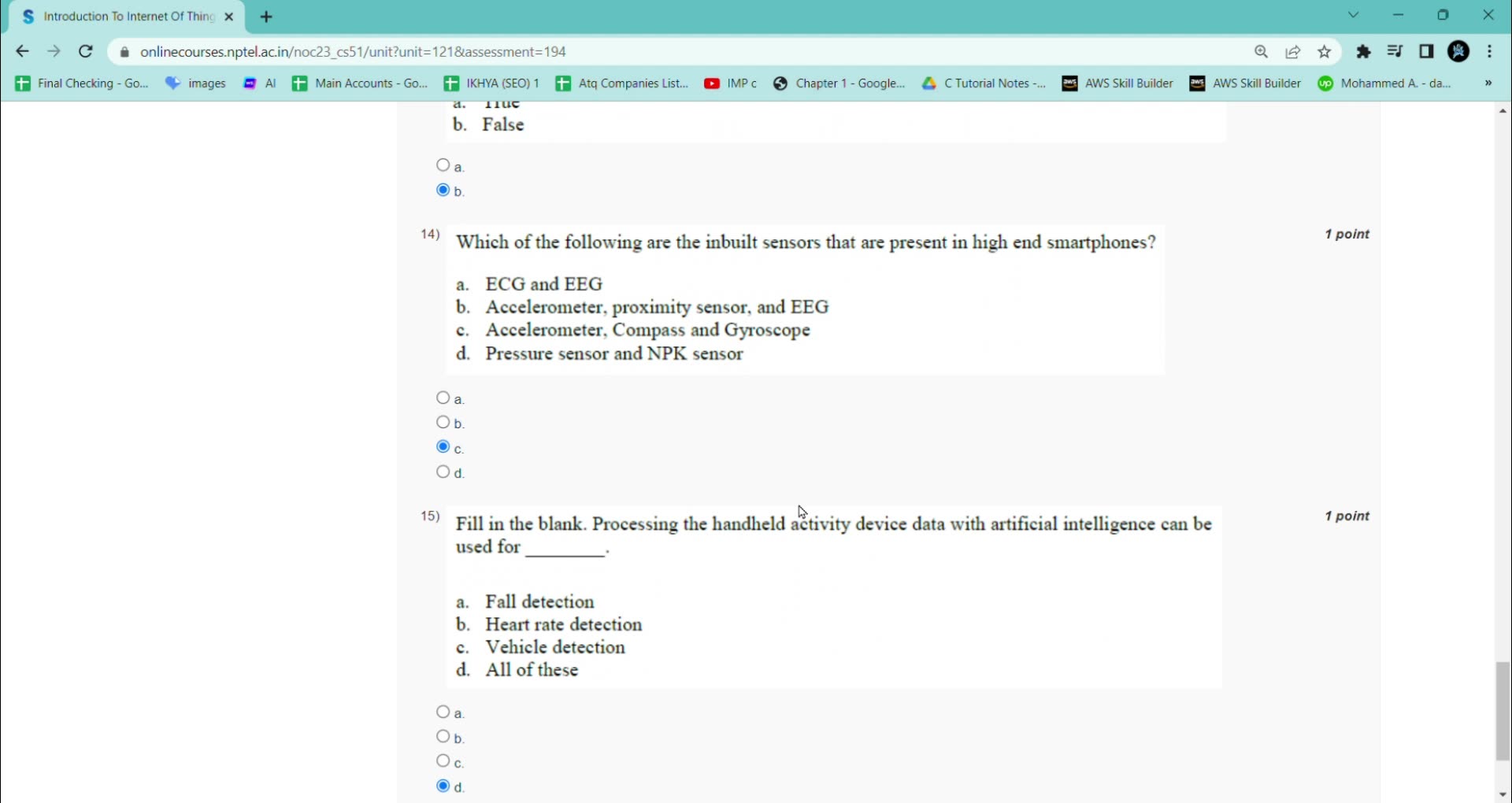 Introduction To Internet Of Things | NPTEL | Week 12 Assignment 12 Solution | January 2023 #trending