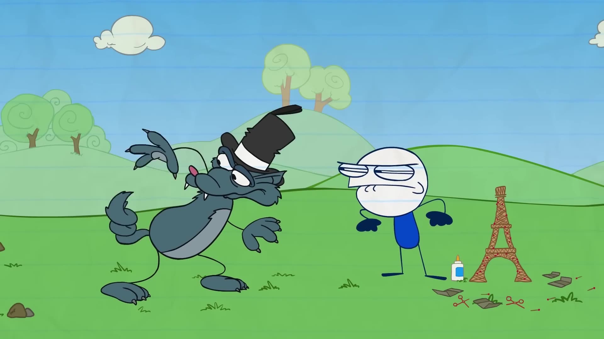 Pencilmate's Fast Ride DOWN UNDER! | Animated Cartoons Characters ...